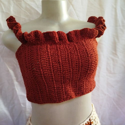Easy Handmade Crochet Bandeau Top, Ava Crochet Top, Simple crochet top ...