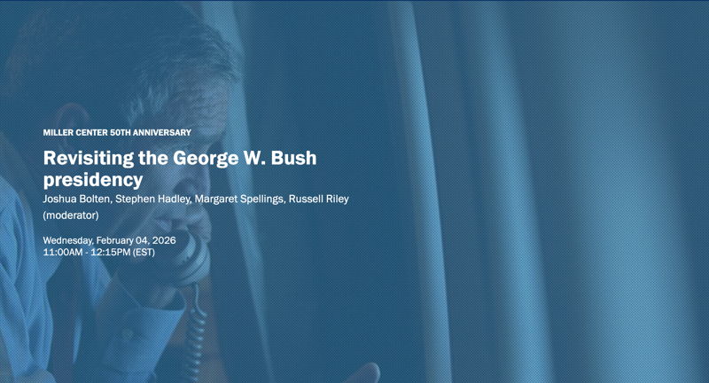Revisiting the George W. Bush presidency | UVA Global