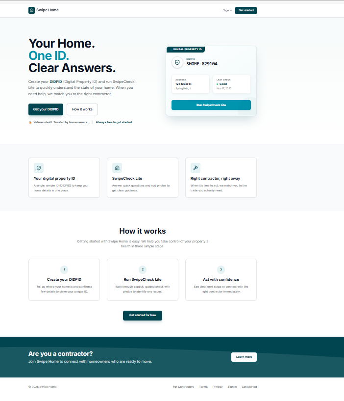 Swipe Home | The Operations System for Modern Homeownership