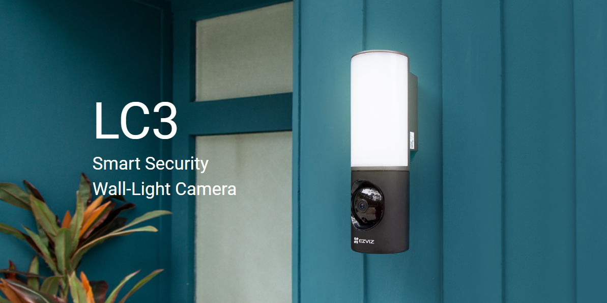 EZVIZ LC3 4MP 2K Wall Light Security Camera - Incredible
