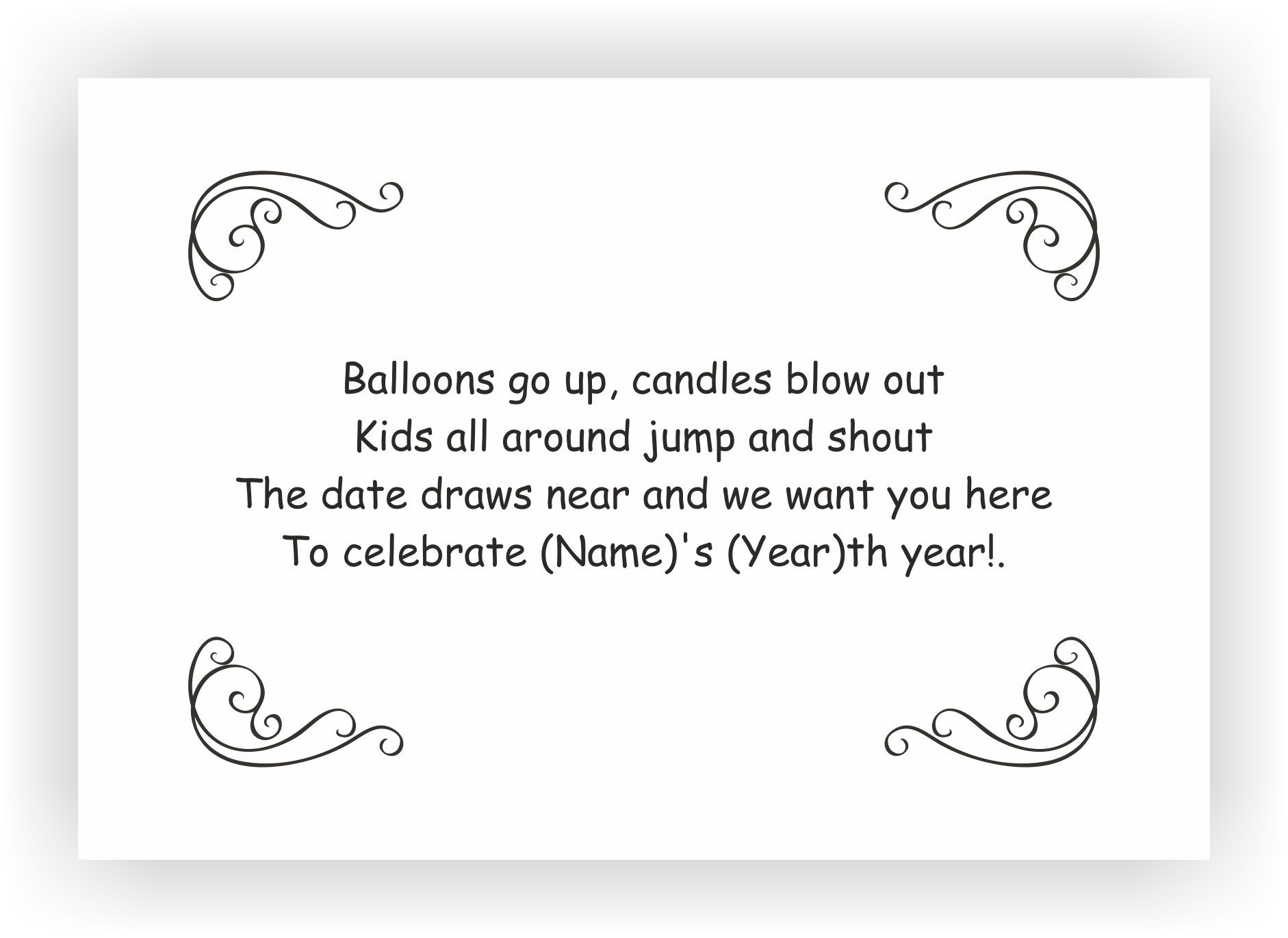 Birthday Party Invite Messages Kids Birthday Invites CHOCOCRAFT