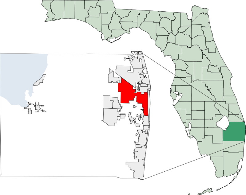 Palm Beach county map