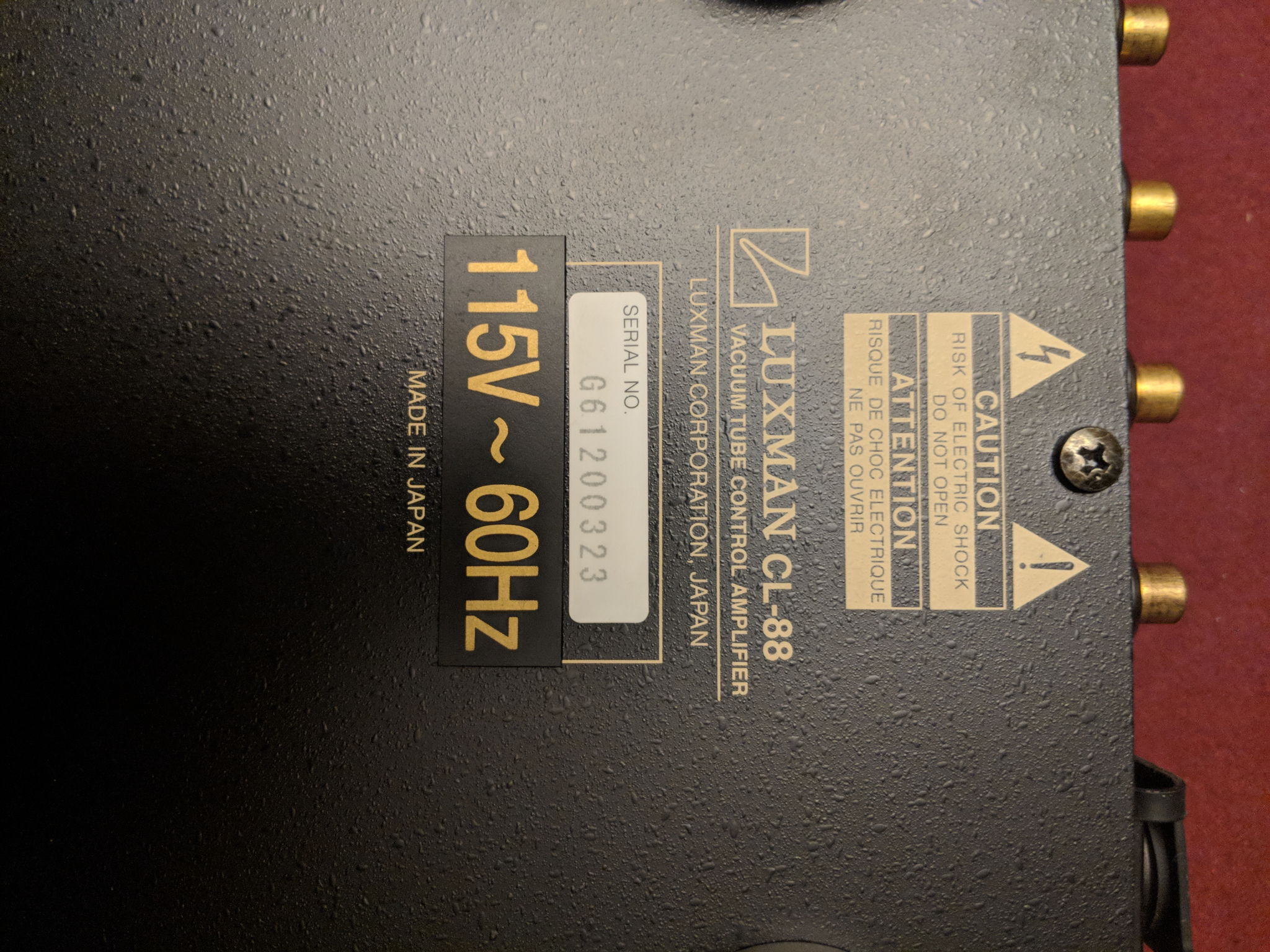 Luxman CL-88 Tube Preamplifier For Sale | Audiogon