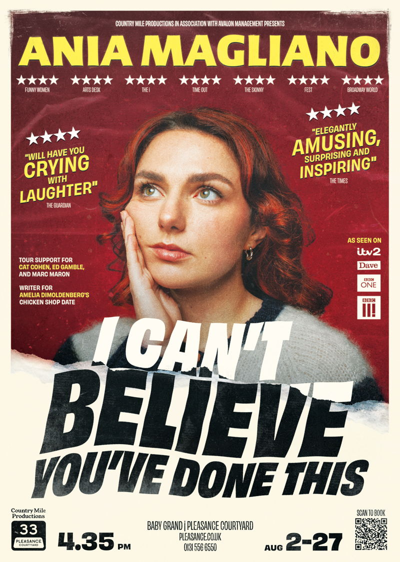 Ania Magliano: I Can't Believe You've Done This - Comedy Poster Awards 2023
