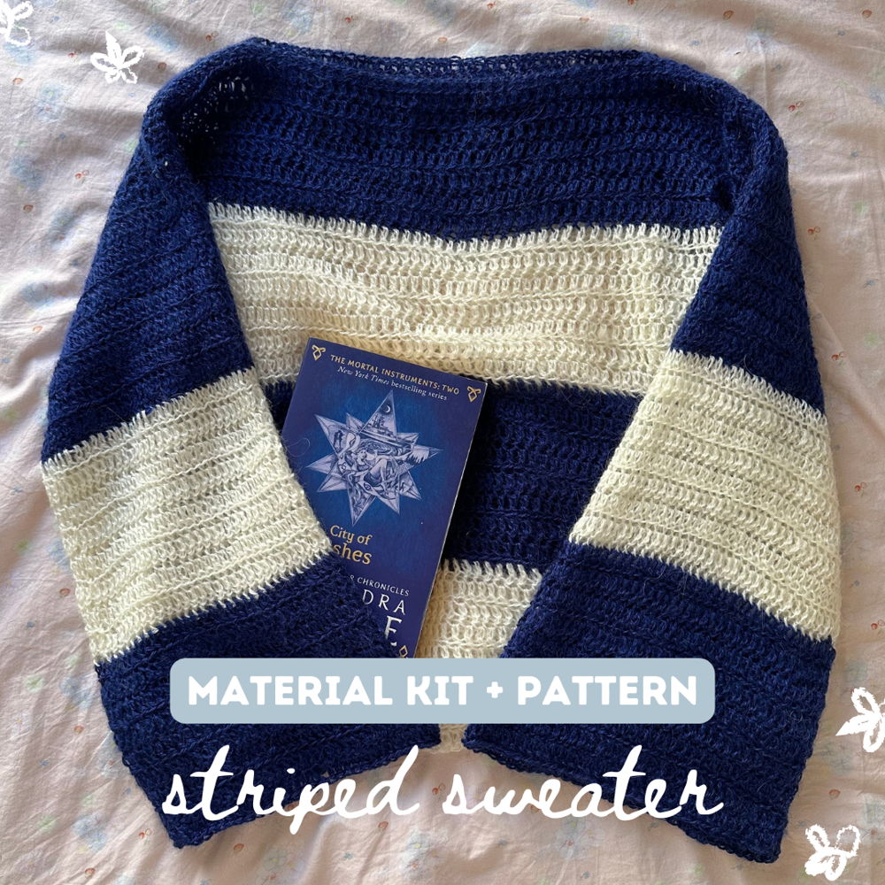 Easy Striped Sweater Pattern and Material Kit