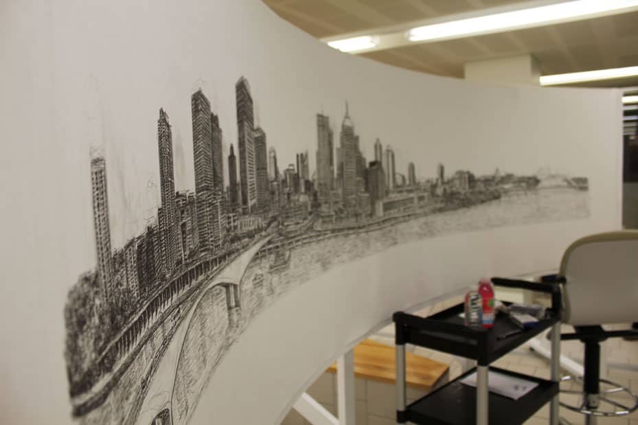 Brisbane Panorama drawing - Stephen Wiltshire