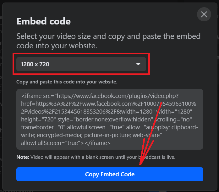 How to Embed a Facebook Live on your Website