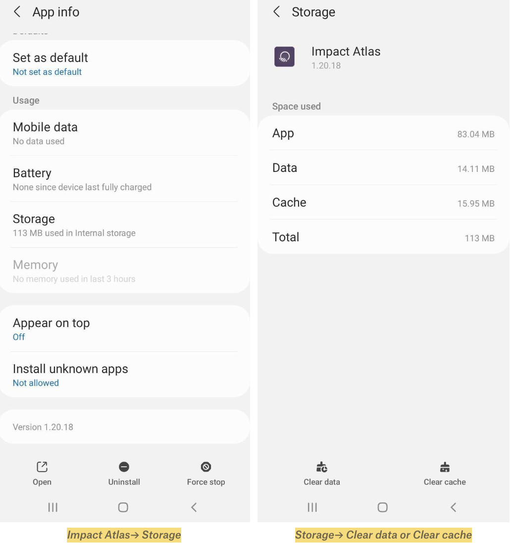 Freeing up space on Android Device