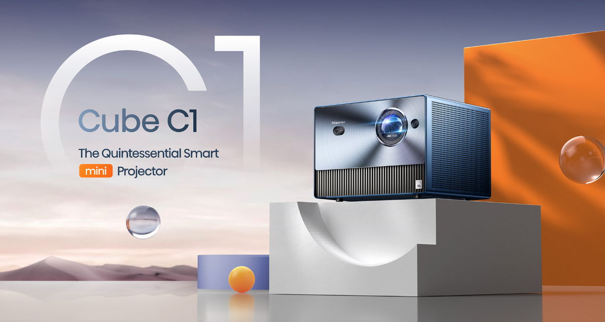 Hisense C1 4K Smart Laser Mini Projector 60"-300" - HiFiCorp
