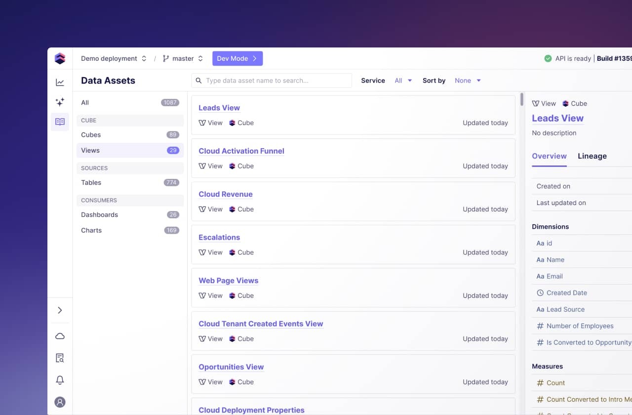 Semantic Catalog | Cube Docs
