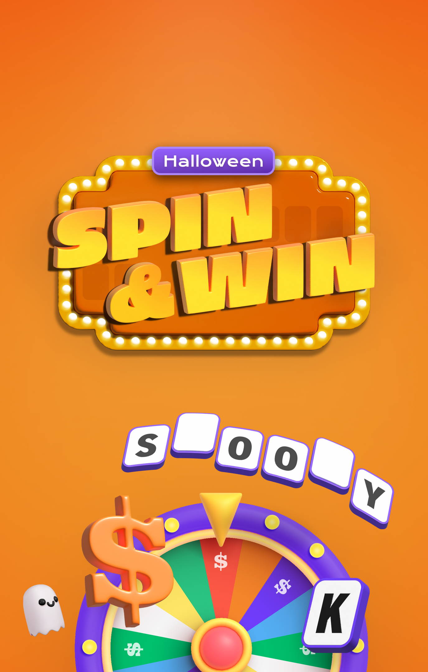 Halloween Spin and Win | Virtual Word Guessing Game Show | Confetti 🎉