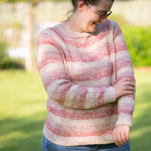 Easy Adriana Raglan Sweater Knitting Pattern