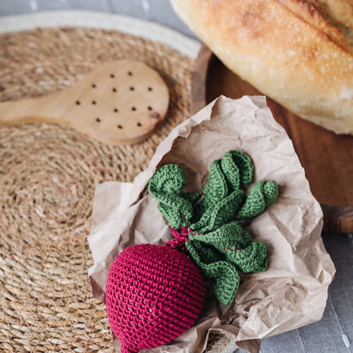 Easy BEETROOT Crochet Pattern PDF - Amigurumi Food Crochet Play Food Crochet Vegetables Red Beet ...