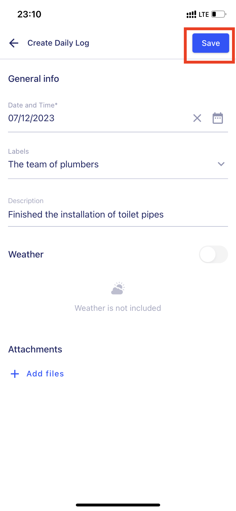 How to Add Daily Logs/Site Diaries in Buildern's Mobile App