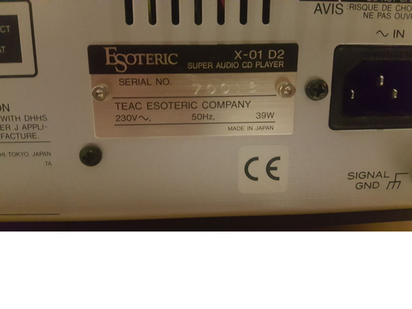 Esoteric X-01 D2 Reference CD SACD Player For Sale | Audiogon