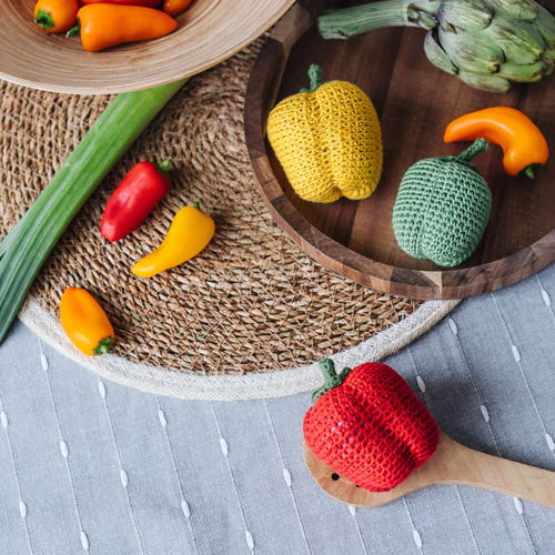Easy BELL PEPPER Crochet Pattern - Amigurumi Food Play Kitchen Food ...