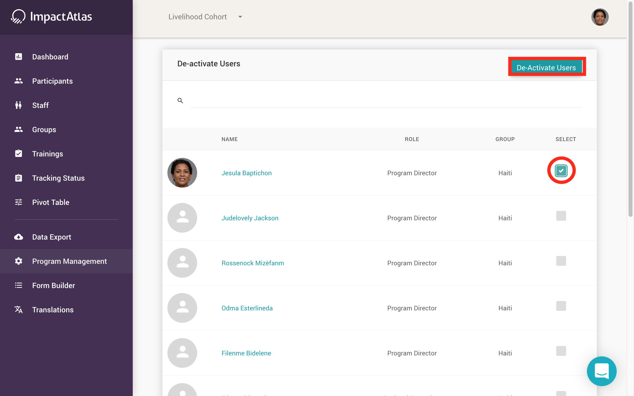 How to Deactivate a User