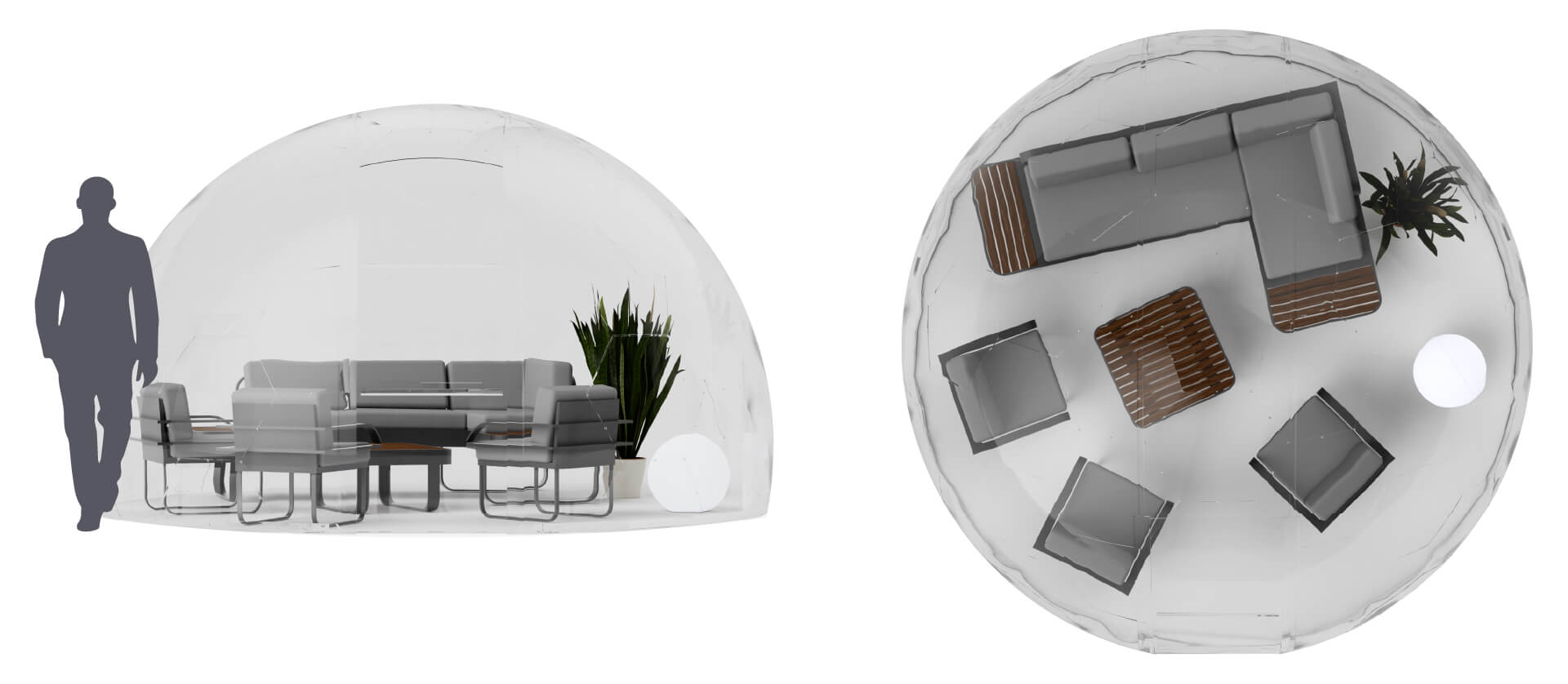 GeoDomeX Clear DIY Self Build Outdoor Geodesic Dome Room Garden Igloo ...