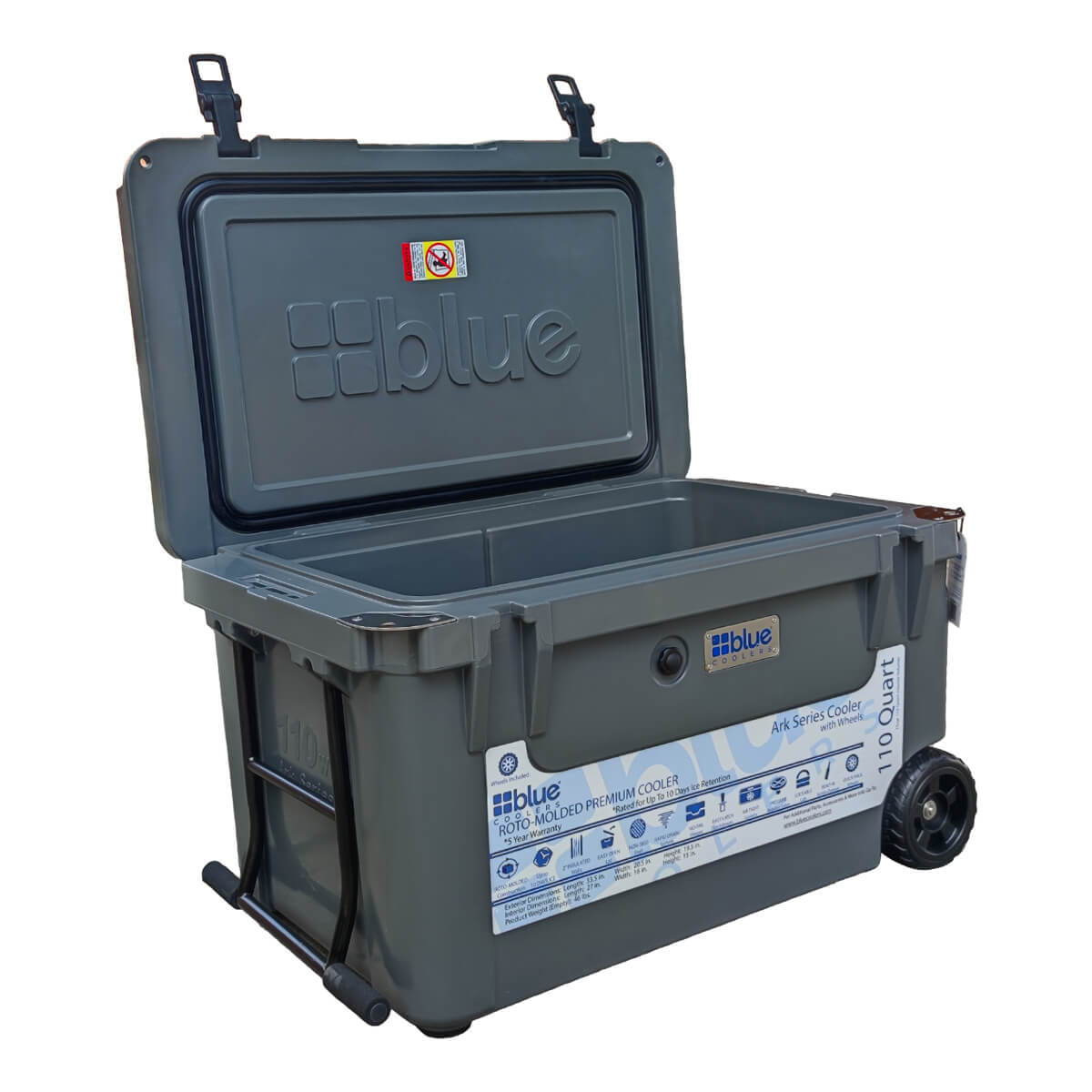 110 Quart Ark Series Roto-Molded Wheeled Cooler – Blue Coolers