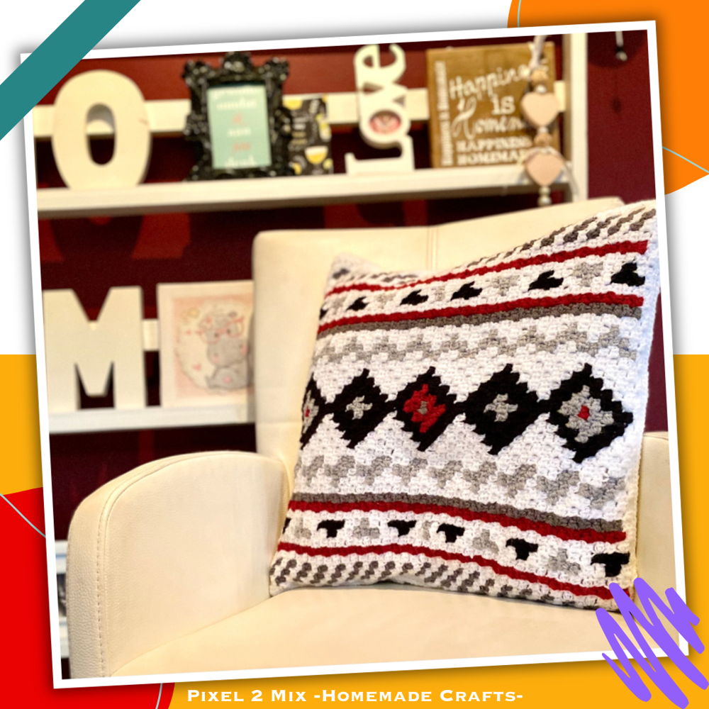 Zuma - The Aztec Pillow Cover - Mini Corner to Corner C2C Crochet