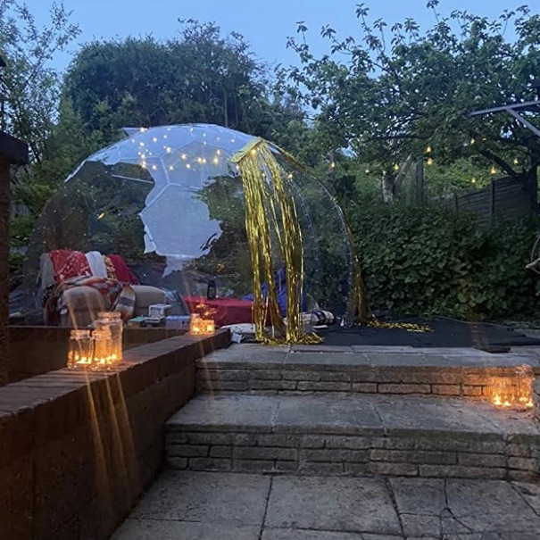 GeoDomeX Clear DIY Self Build Outdoor Geodesic Dome Room Garden Igloo ...