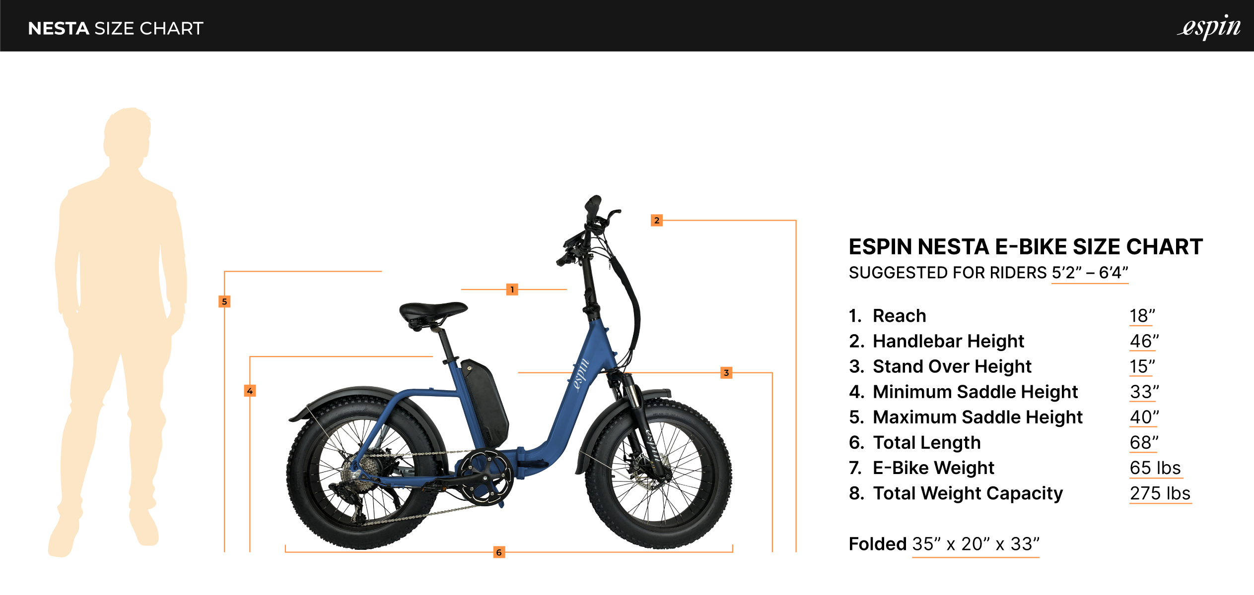 Nesta | Folding Electric Bike | Pedal Assist | 750 Watt | 48 volts 504 ...