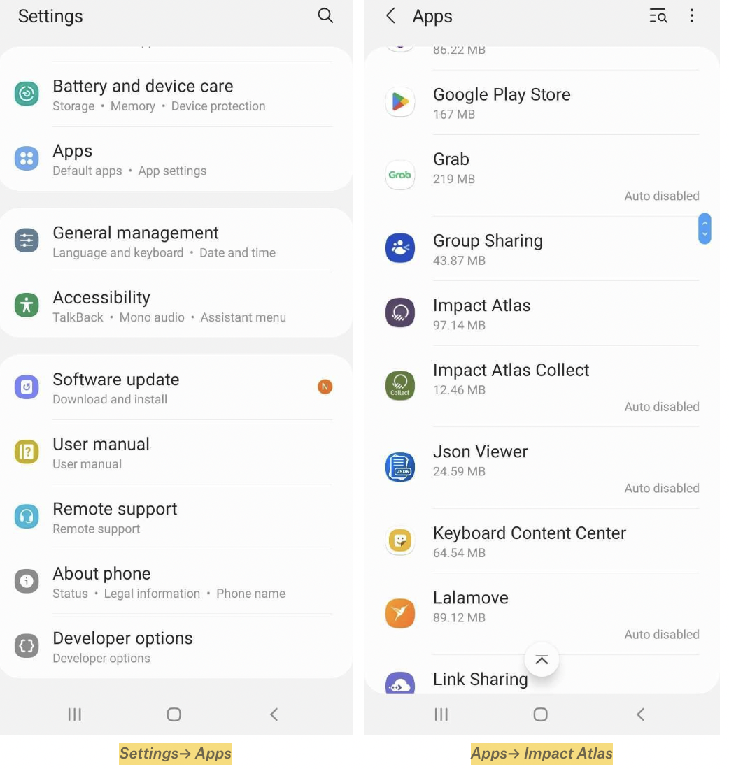Freeing up space on Android Device