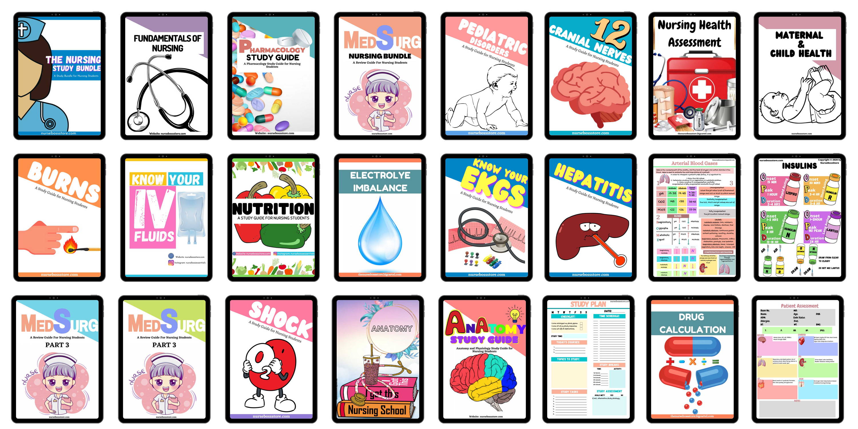 Nursing Mega Bundle (Digital-PDF Files ONLY) – nursebossstore