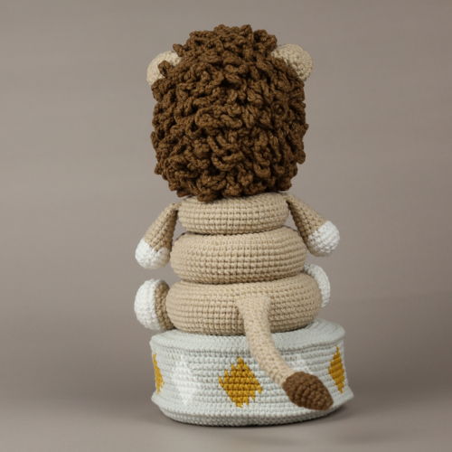 Stacking toy Lion crochet pattern