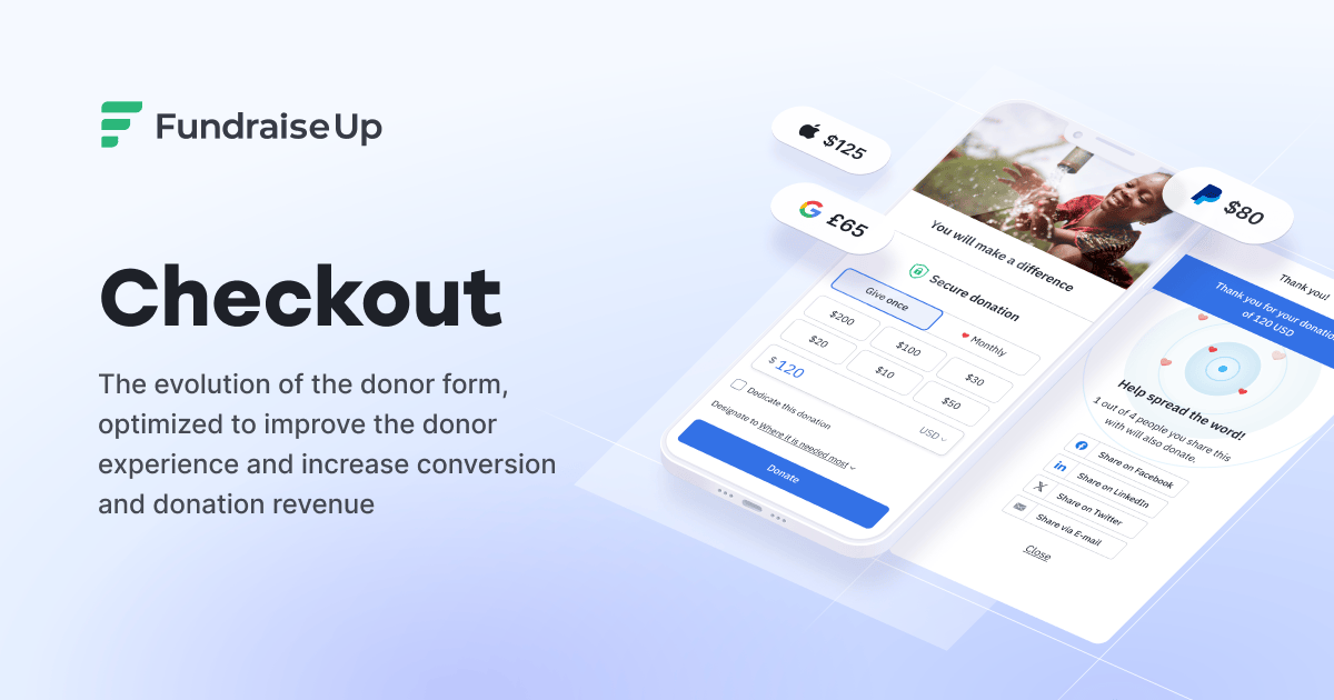 Checkout Pages for Nonprofits | Fundraise Up