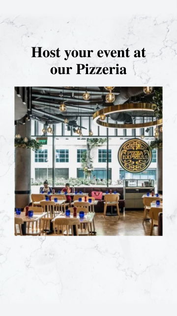 Host your event at our Pizzeria