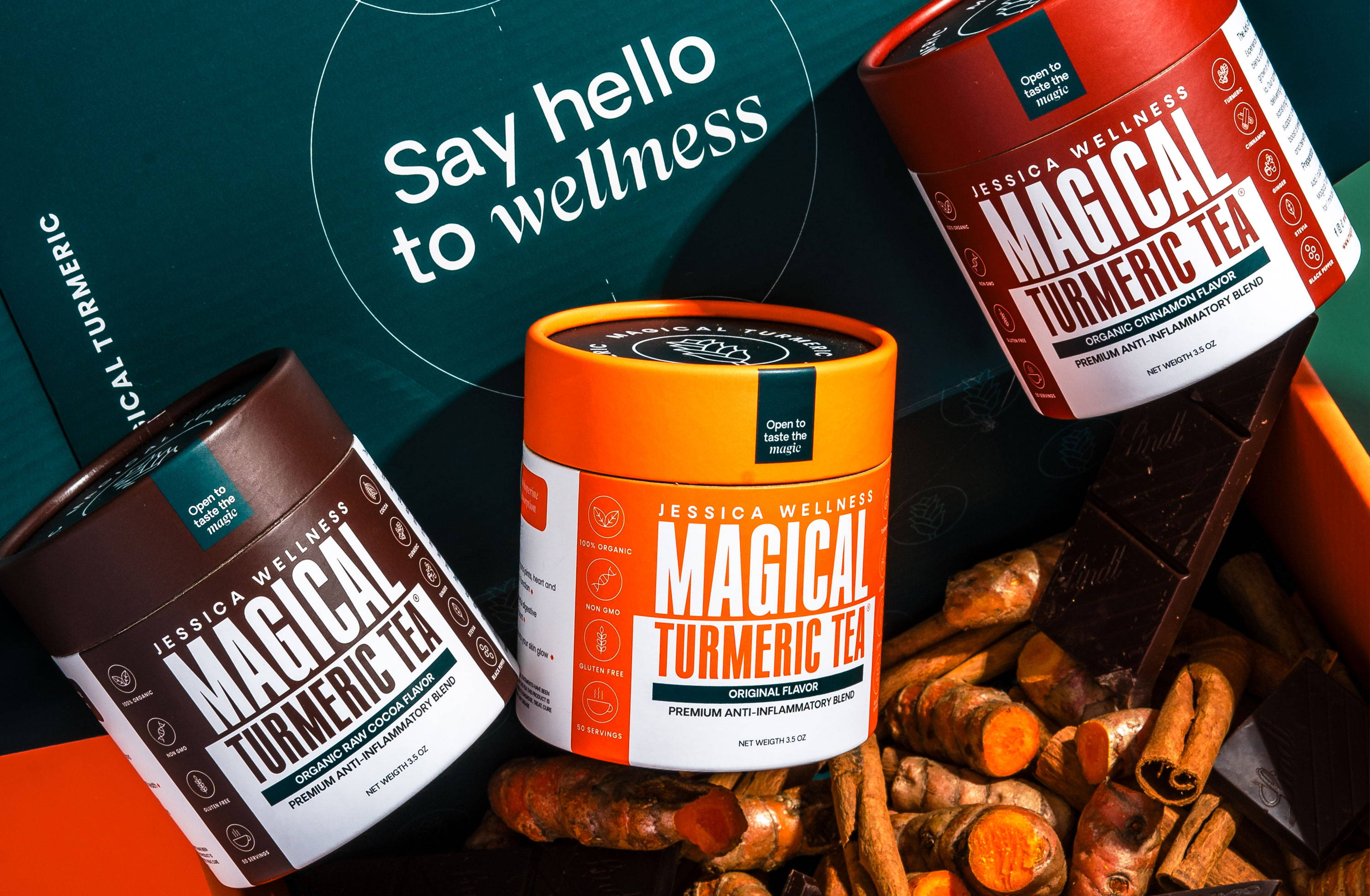 Magical Turmeric Tea: Nueva Presentación y Sabores Cinnamon y Cocoa