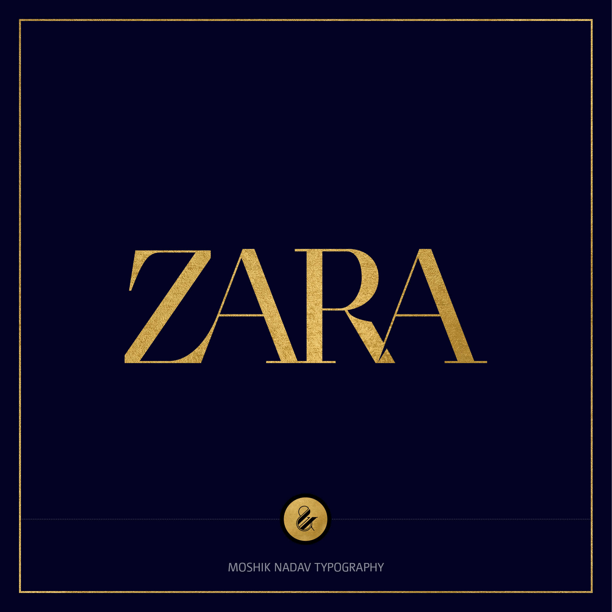 New Version For ZARA New Logo By Moshik Nadav Typography Moshik Nadav