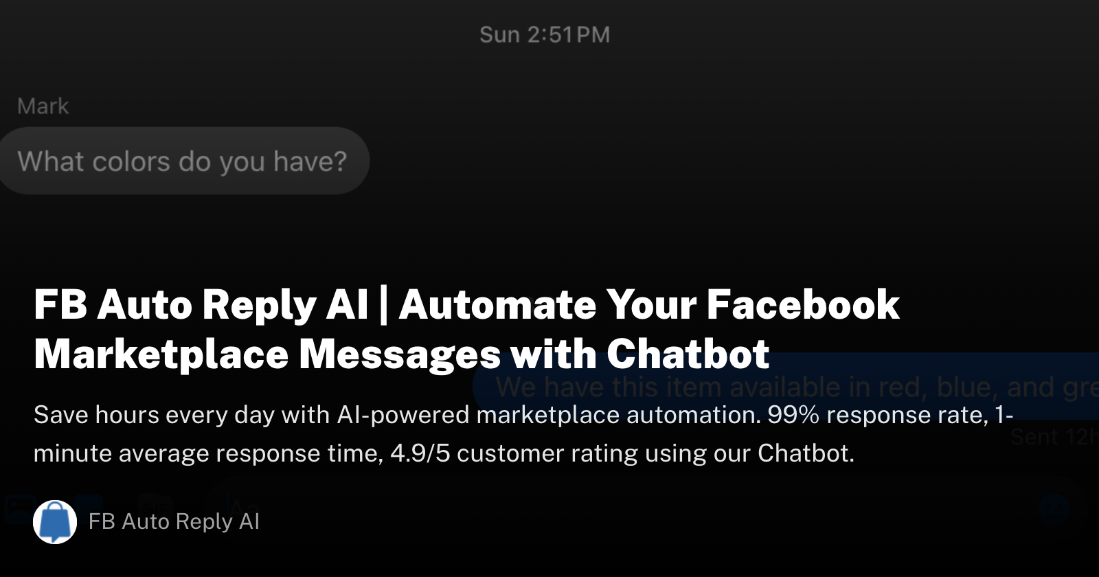 FB Auto Reply AI | Marketplace Chatbot & Auto Reply for Messages