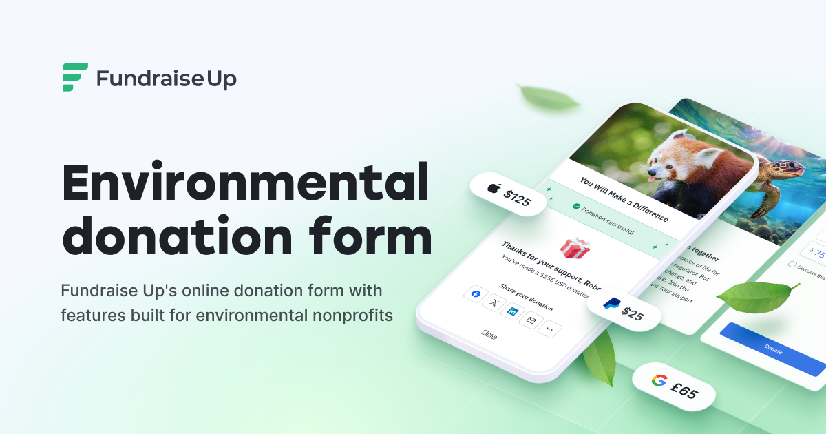 Make Your Nonprofit Charity Environmentally Friendly with Fundraise Up ...
