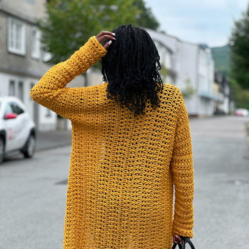 Easy Crochet Lightweight Cardigan Made From 2 Panels (Beginner Friendly)